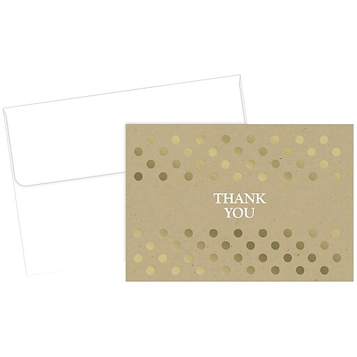 Great Papers! Kraft Foil Thank You Note Card, 4.875" x 3.375", 50 count ...