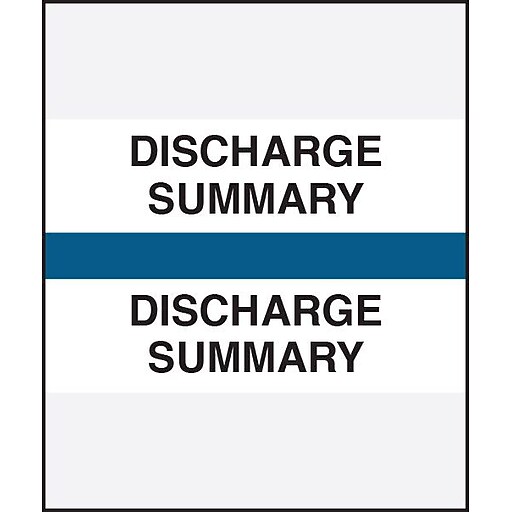 Medical Arts Press® Standard Preprinted Chart Divider Tabs, Discharge ...