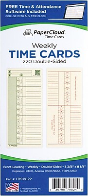 Time Clock Cards & Racks - Time Cards & Time Badge Racks | Staples®