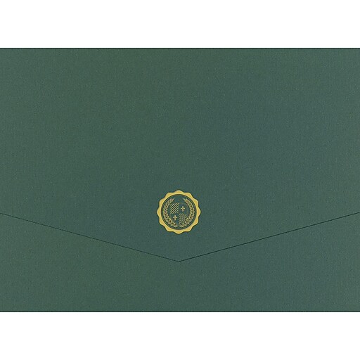 Great Papers Hunter Certificate Holders, 9.375" x 12", Green, 5/Pack ...