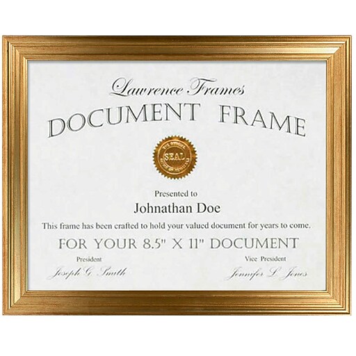 Lawrence Frames 8.5" x 11" Sutter Burnished Gold Picture Frame (536281 ...