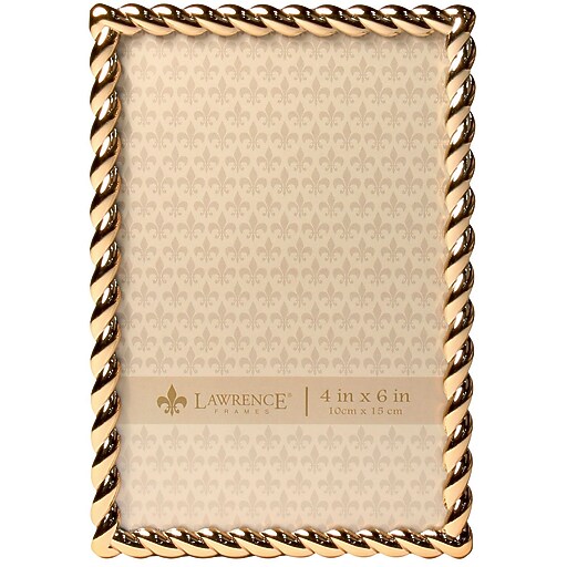 Lawrence Frames 4x6 Golden Rope Picture Frame | Staples