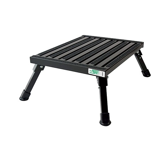 Safety Step Large Folding Aluminum Step, 100lb. (F-08C-BLK) | Staples