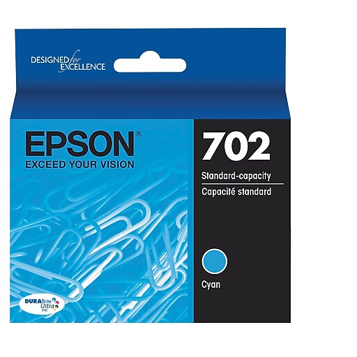Epson T702 Cyan Standard Yield Ink Cartridge (T702220-S) | Staples
