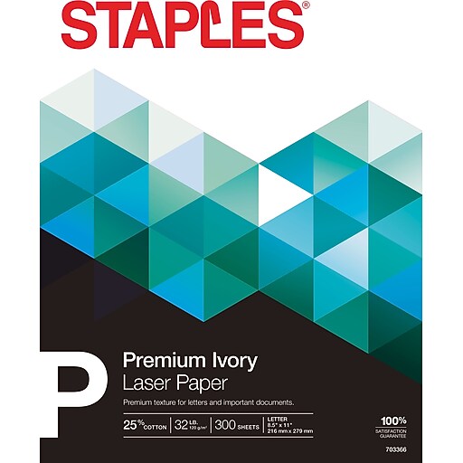 Staples 30% Recycled 8.5" x 11" Multipurpose Paper, 32 lbs., 100 ...