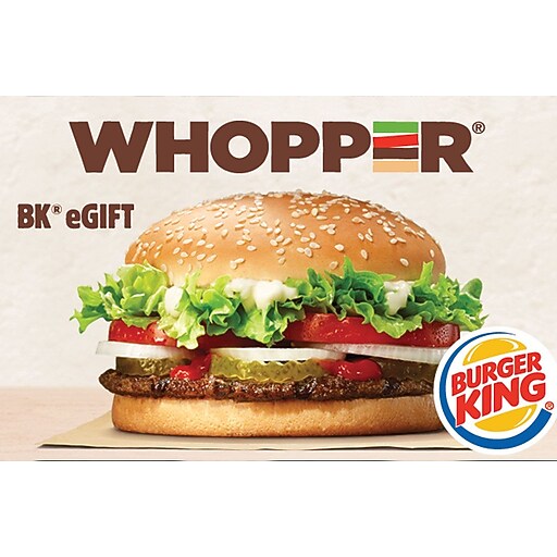 Burger King eGift Card $25 (Email Delivery) at Staples