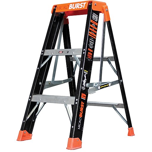 Little Giant Ladders MicroBurst Fiberglass Step Ladder, 375 lb capacity ...