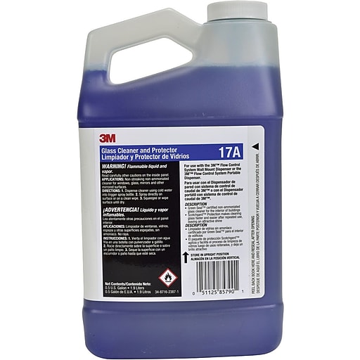 3M Glass Cleaner And Protector Concentrate, 0.5 Gallon, 4/Case 17A ...