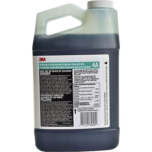 3M™ Bathroom Disinfectant Cleaner Concentrate 4A, 0.5 Gallon, 4/Case ...