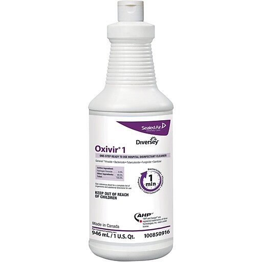 Oxivir 1 Accelerated Hydrogen Peroxide Ready-to-Use Spray, 32 oz., 12 ...