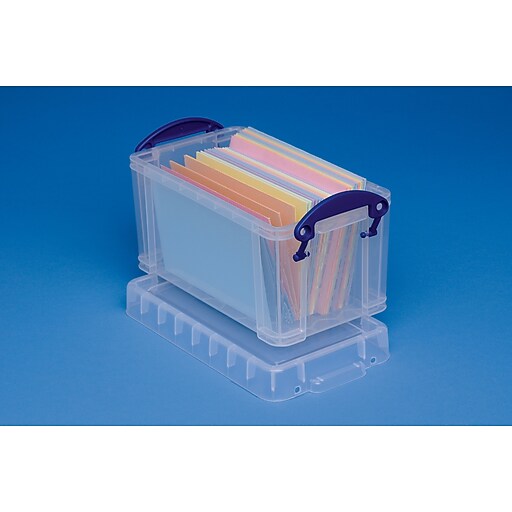 Really Useful Box 2.2 Qt. Snap Lid Storage Tote, Clear (2.1C) | Staples