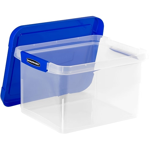Bankers Box Heavy-Duty Portable Plastic File Box | Staples Bankers Box Heavy-Duty Portable Plastic File Box | Staples