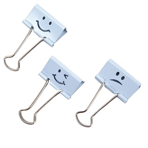 Rapesco Small Binder Clips, Powder Blue, 100 Clips/Pack (1350-5) | Staples