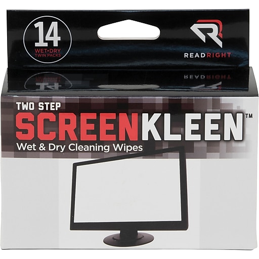 Read Right Kleen & Dry Screen Cleaner, 14/Box | Staples