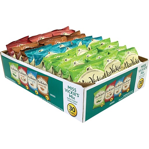 Miss Vickie's Kettle Cooked Variety Potato Chips, 30 Bags/Pack (295 ...