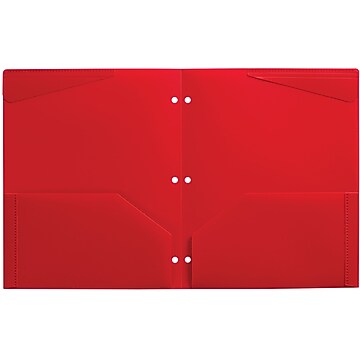 plastic folders with prongs | Staples
