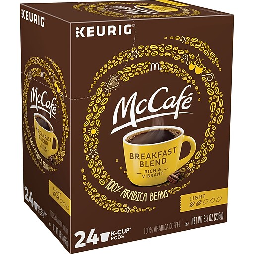 McCafe® Breakfast Blend Coffee, Keurig® K-Cup® Pods, Light Roast, 24 ...