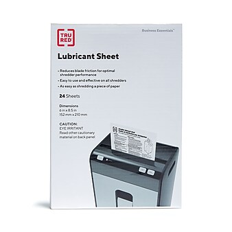 Shredder Lubricant Sheets | Staples