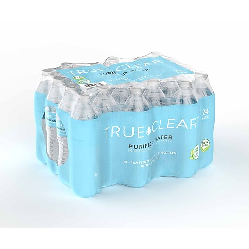 True Clear™ Purified Bottled Water, 16.9 fl. oz. Bottles, 24/Carton ...