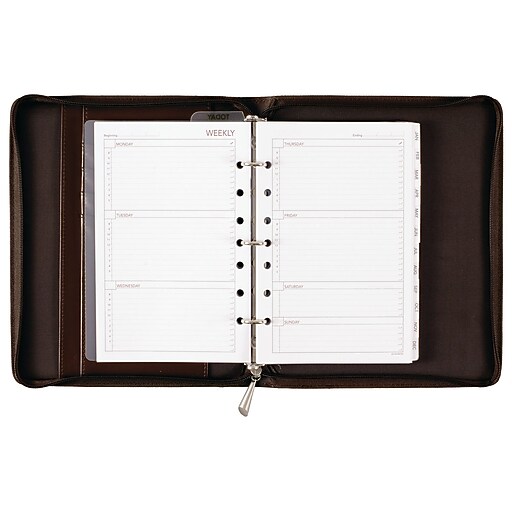 DayRunner 5 .5" x 8.5" Personal Organizer Refills, Brown (101-0286 ...