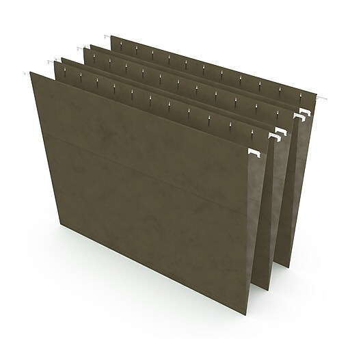 Staples® 100% Recycled Hanging File Folders, Stright Cut, Letter Size ...