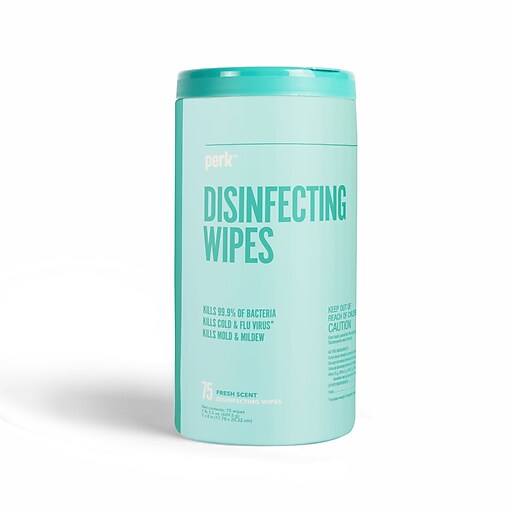 Perk™ Disinfecting Wipes, Fresh, 75 Wipes (PK56664) at Staples