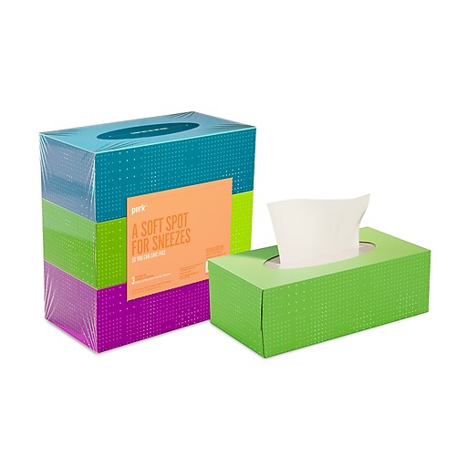 Perk™ Ultra Soft Tissue, 2-Ply, 160 Sheets/Box, 3 Boxes/Pack, 12/Packs ...