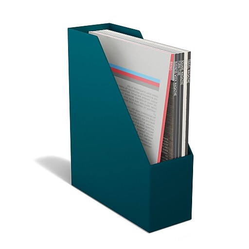 TRU RED™ Plastic Magazine File, Teal (TR55283) | Staples