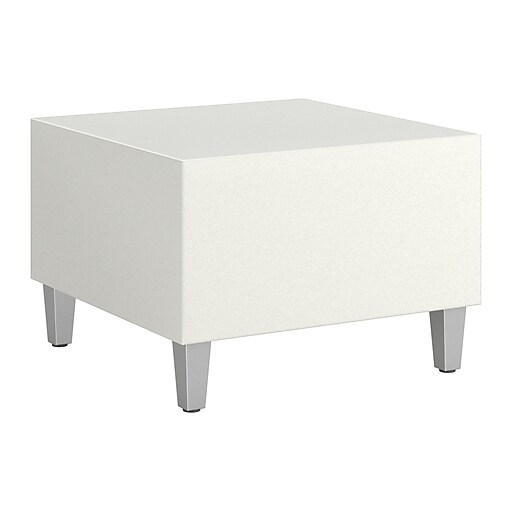 Union & Scale™ 24" Square Laminate Cube Table, Silver Mesh Laminate ...