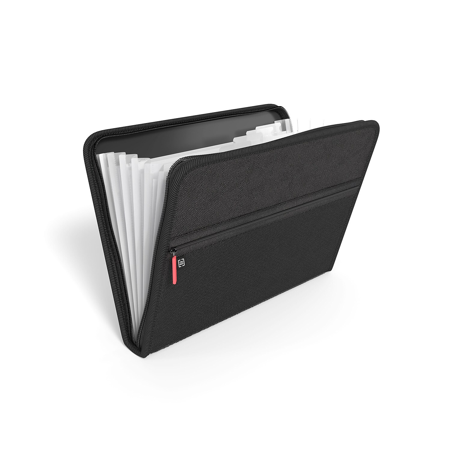 Staples 7-pocket Expanding Zip Fabric File Black Letter Size (51818 ...