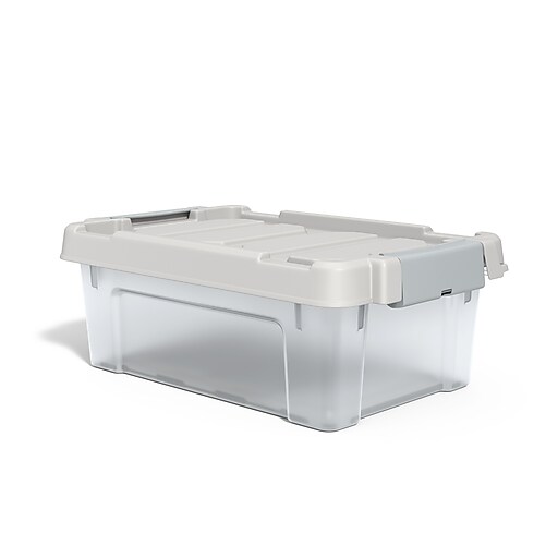 Staples 12 Qt. Latch Lid Storage Bin, Clear (TR58304) | Staples