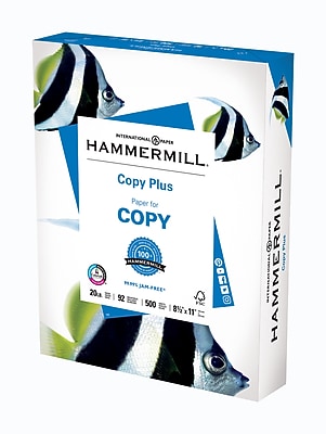 Hammermill Copy Plus 8.5" x 11" Copy Paper, 20 lbs., 92 Brightness, 500 ...