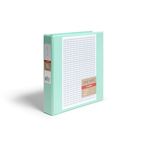 Pep Rally 1 1/2" 3-Ring View Binders, Slant Ring, Mint (58659) | Staples