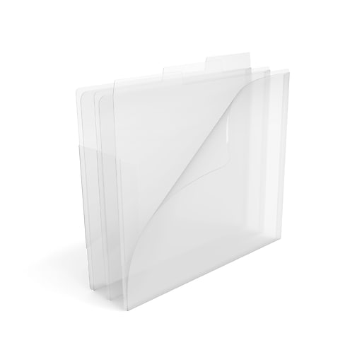 Staples File Folder, 3 Tab, Letter Size, Translucent Clear, 6/Pack ... Staples File Folder, 3 Tab, Letter Size, Translucent Clear, 6/Pack ...