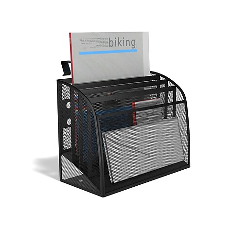 TRU RED™ 4-Pocket Mesh Letter Wall File, Black (TR57581-CC) | Staples