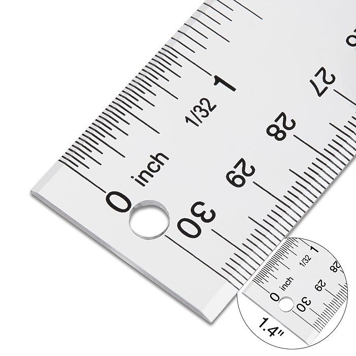 Staples 12 Acrylic Standard Imperial Metric Scales Ruler Clear 51882 CC Staples