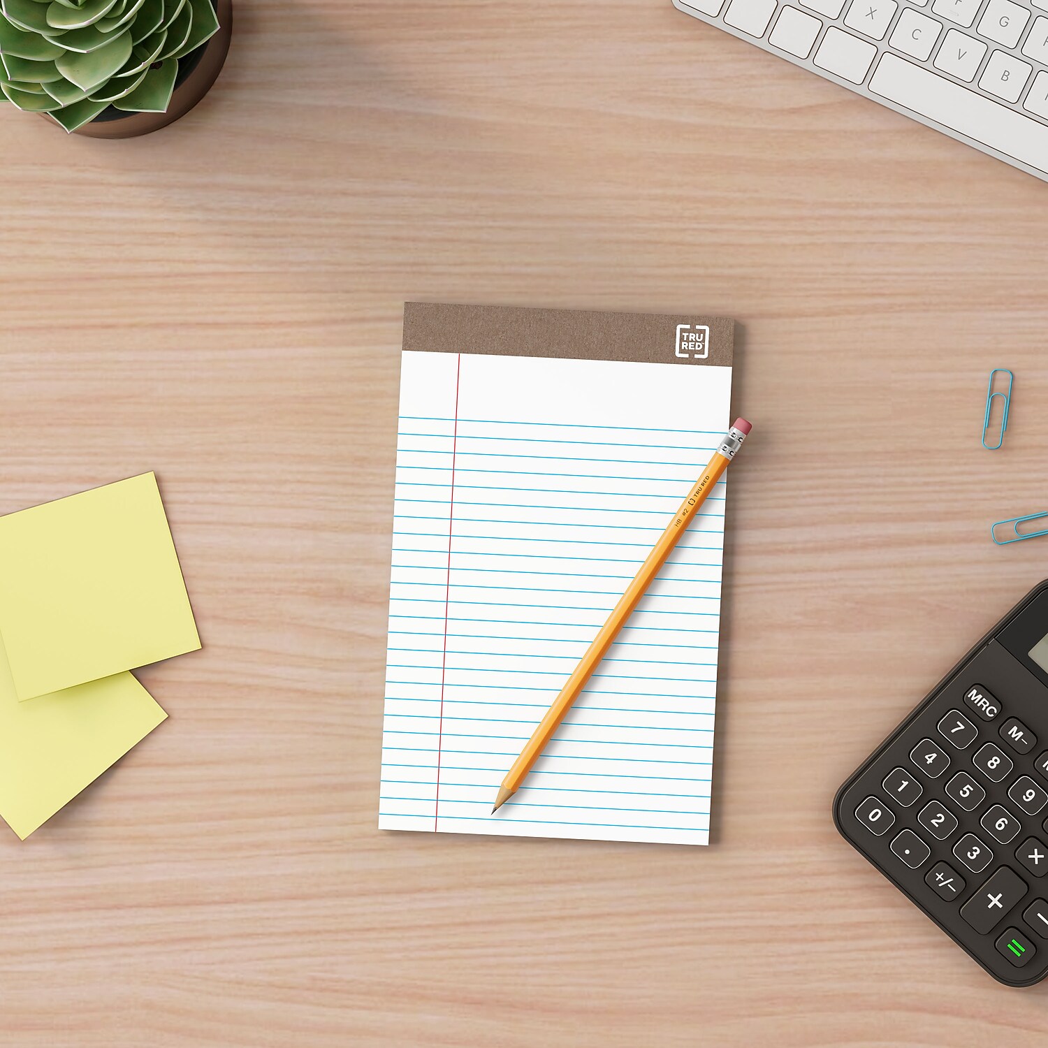 MyOfficeInnovations Notepads 5" x 8" Narrow White 50 Sheets/Pad 12 Pads ...