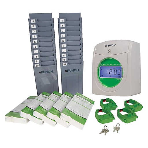 uPunch Electronic Non-Calculating Bundle Punch Card Time Clock System ...