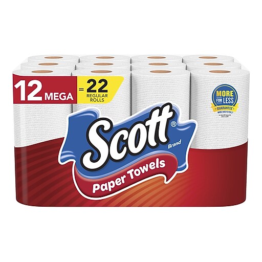 Scott Choose-A-Sheet Kitchen Roll Paper Towels, 1-ply, 102 Sheets/Roll ...