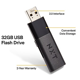 NXT Technologies Black 32GB USB Flash Drives | Staples