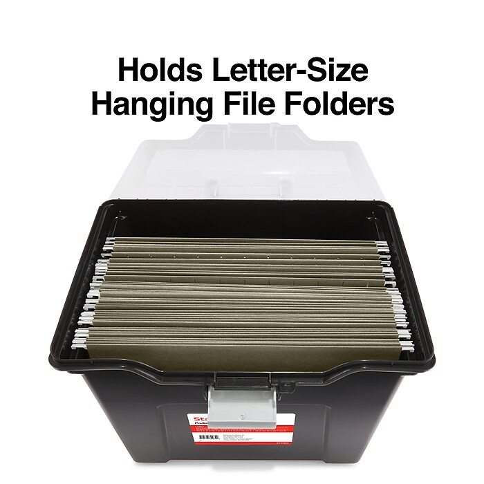 Staples File Box File Portable Tote Letter Size Black 140163 110997 Staples