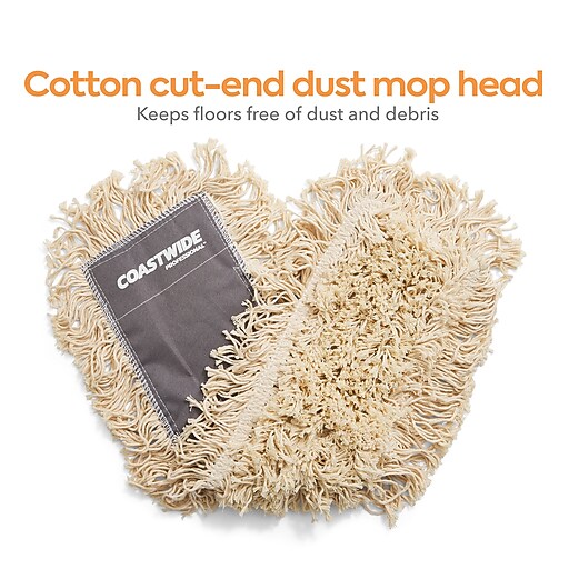 Coastwide Professional™ Cut-End Dust Mop Head, Cotton, 24" x 5", White ...