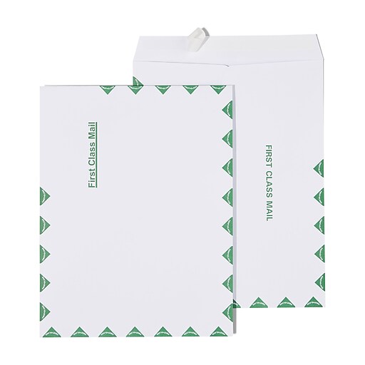 Staples First Class EasyClose Catalog Envelopes, 10" x 13", White with ...