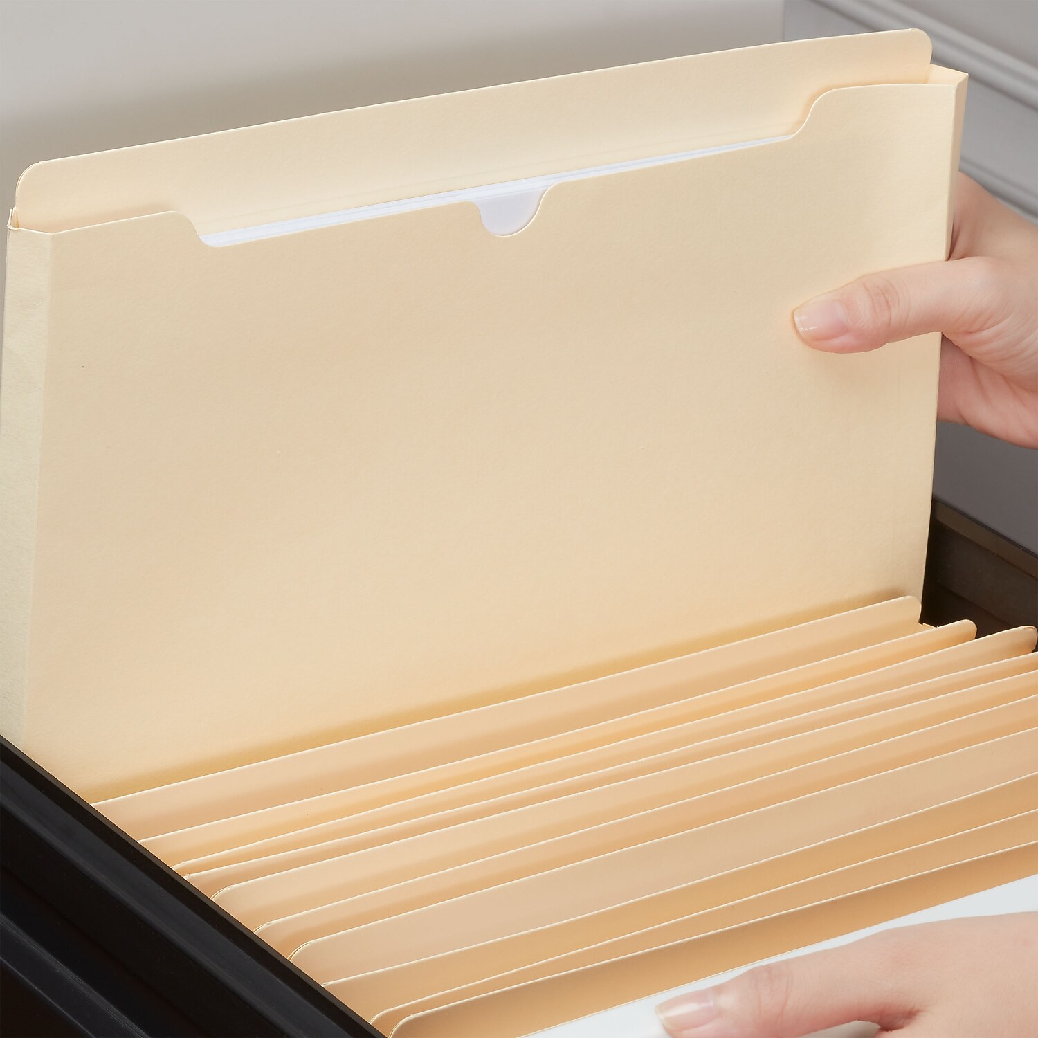 Staples Paper Stock File Jacket 2" Expansion Letter Size Manila 50/BX ...