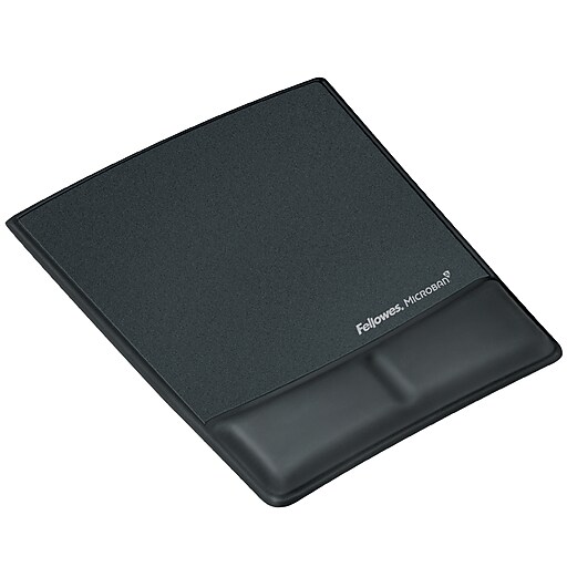 Fellowes Health-V Visco Foam Non-Skid Mouse Pad/Wrist Rest Combo, Black ...