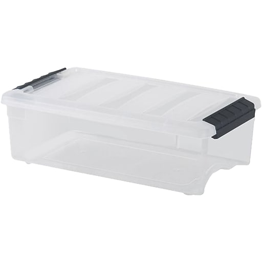 Iris Stack & Pull 5.7 Qt. Latch Lid Storage Box, Clear (100275) | Staples