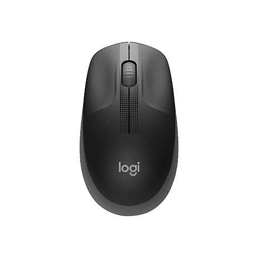 Logitech M190 Wireless Optical USB Mouse, USB, Black/Gray (910-005901 ...