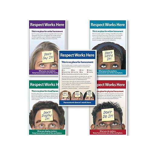 ComplyRight Respect Works Here Anti-Harassment Workplace Poster, 5/Pack ...