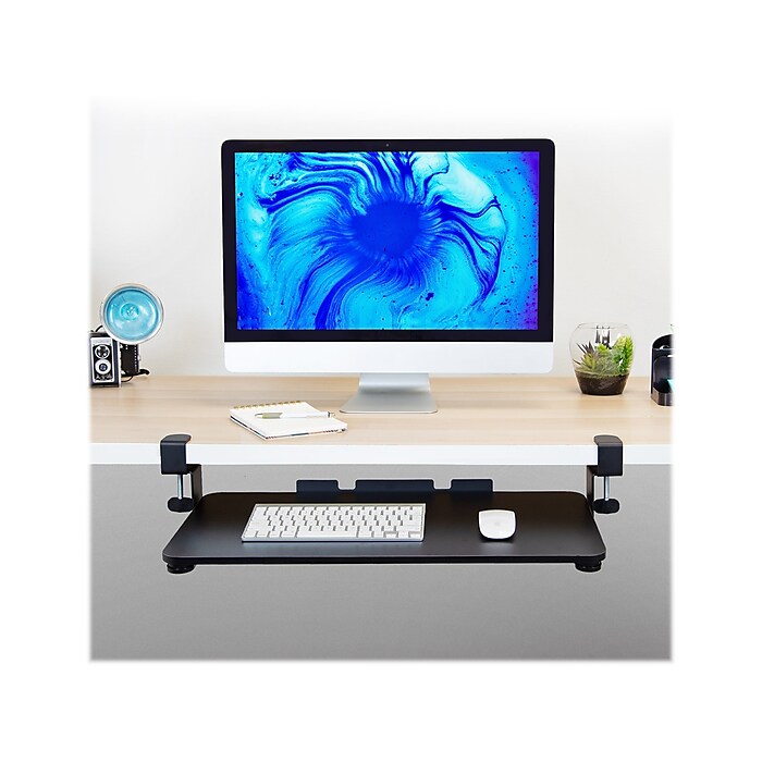 Mount It Adjustable Keyboard and Mouse Tray Black MI 7147 Staples