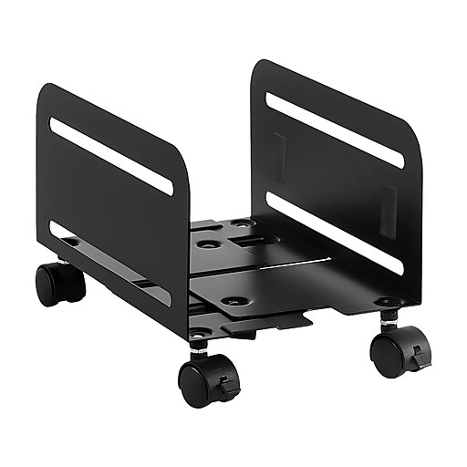Mount-It! Metal CPU Stand with Four Casters, Black (MI-7153) | Staples